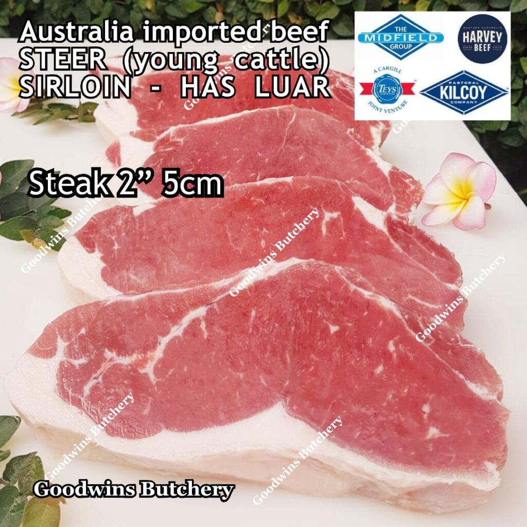 Beef SIRLOIN Australia PR-STEER (prime young cattle) KILCOY aged-frozen ...