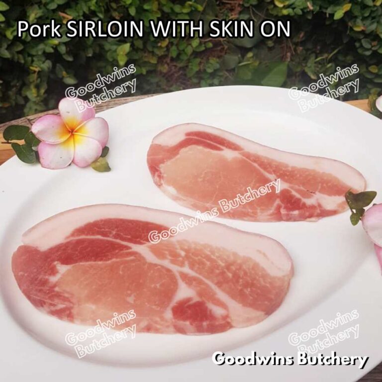 Pork SIRLOIN WHOLE CUT UTUH skin-off Local Premium 4.5kg 50x15x9cm ...