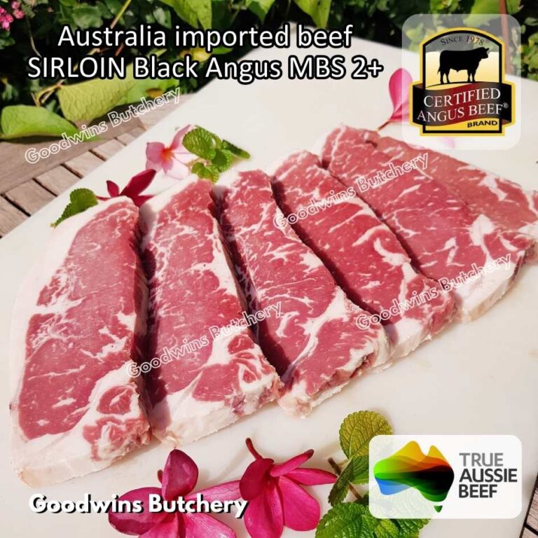 Beef SIRLOIN BLACK ANGUS marbling MB2+ steak cuts 350-900gr | Australia ...